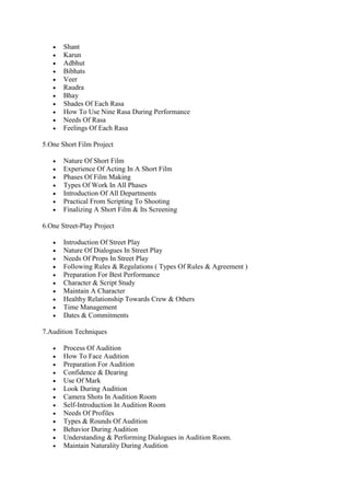 acting institute in pune | PDF