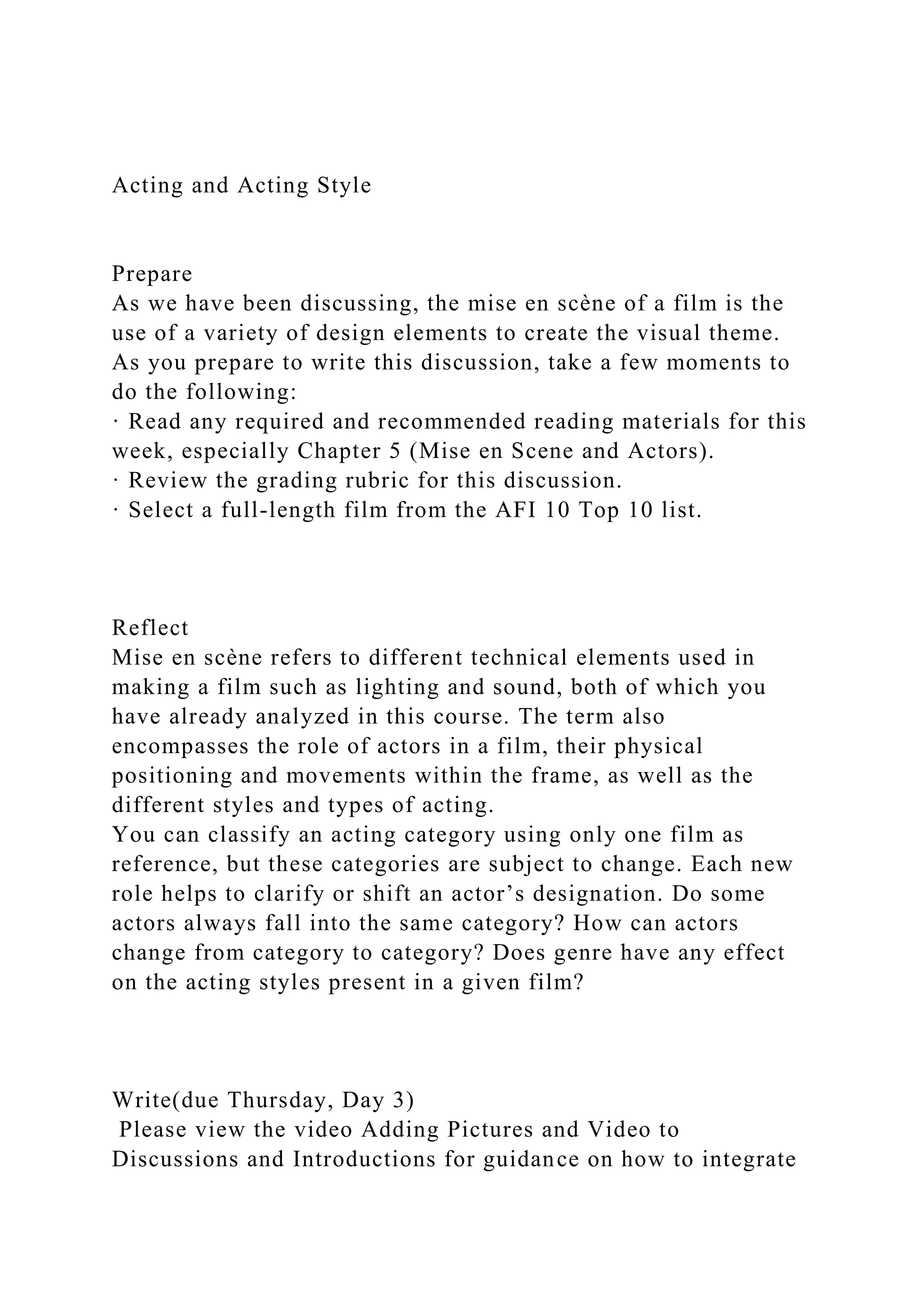 Acting and Acting StylePrepareAs we have been discussing, .docx