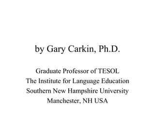 Acting in the ESL Classroom | PPTX