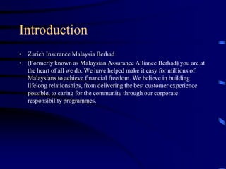 Acting presentation about Zurich insurance use only in class | PPTX