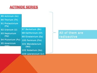 Actinide series | PPT