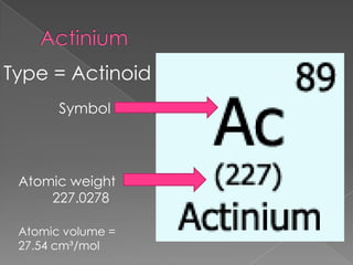 Actinium | PPTX