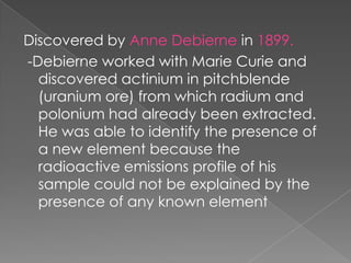 Actinium | PPTX