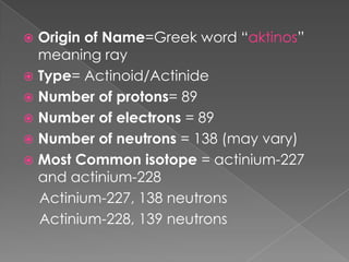 Actinium | PPTX