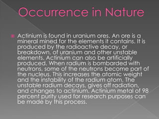 Actinium | PPTX