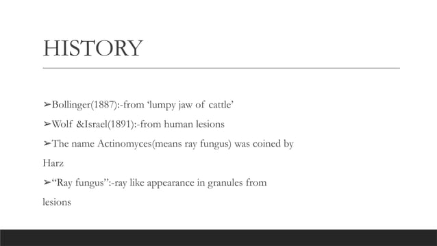 Actinomyces For Bachelor Of Dental Surgery Pptx Ppt