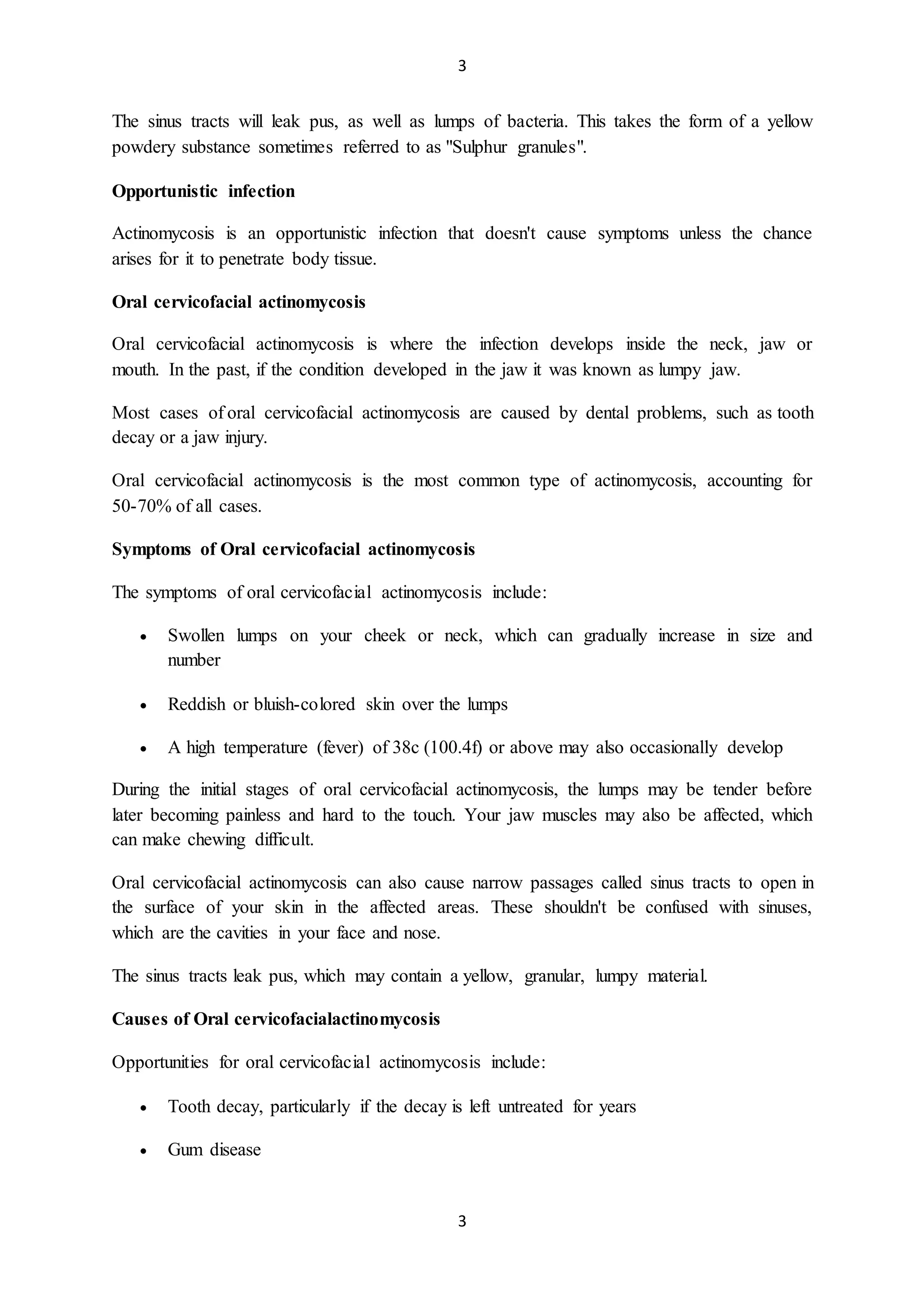 Actinomycosis | DOCX