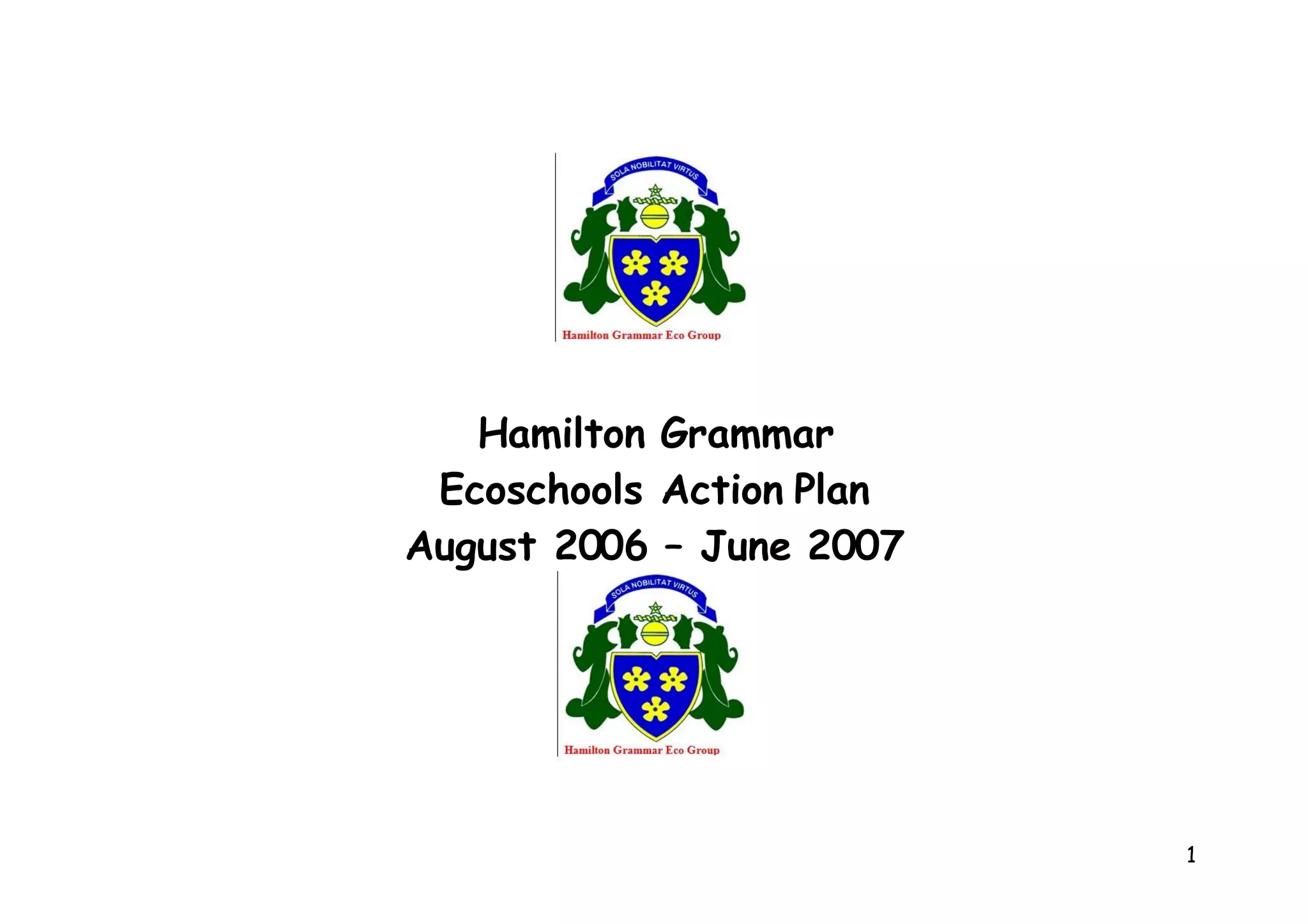 hamilton grammar 06-07 action plan | PDF