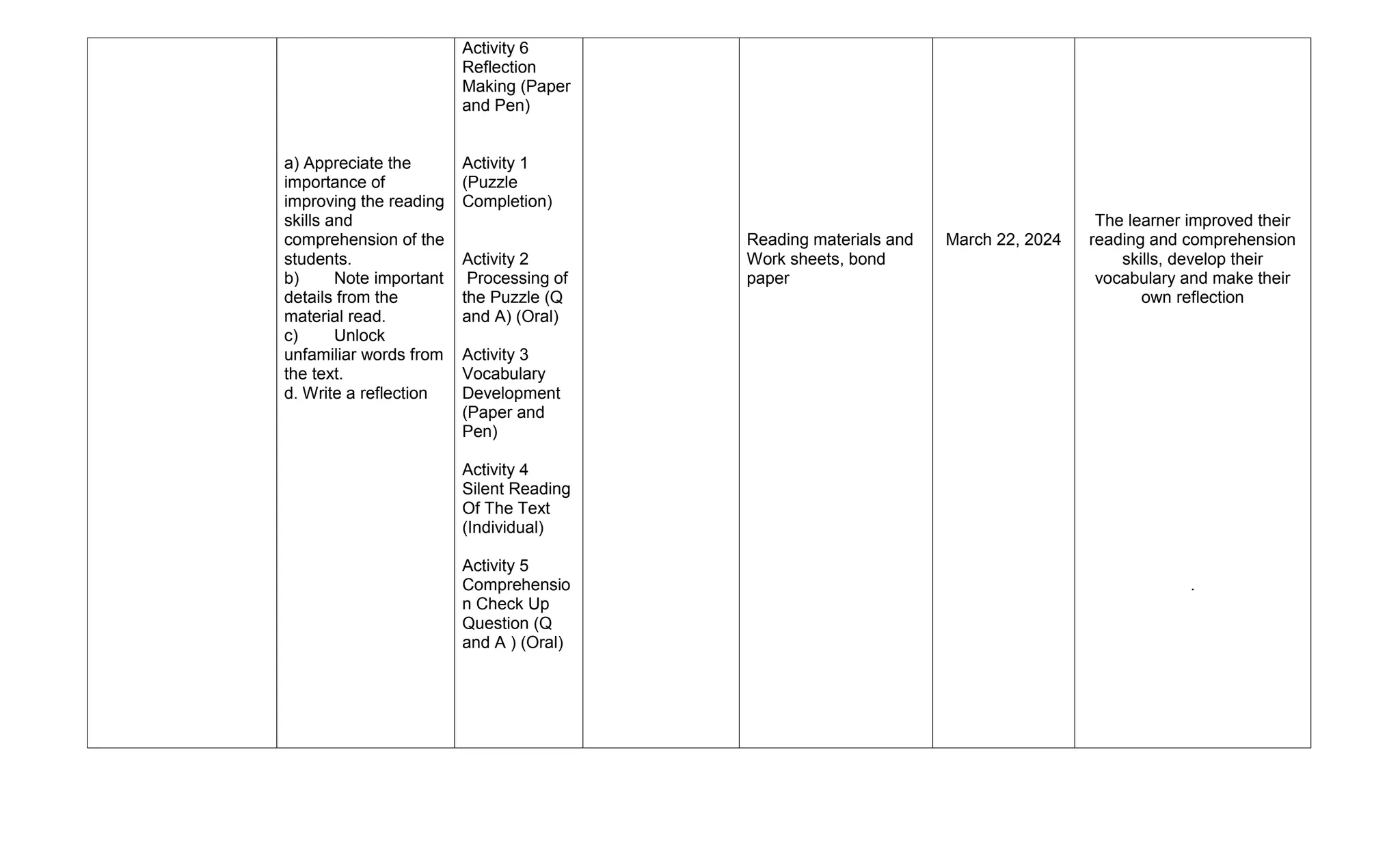 Dep Ed Catch Up Friday Grade 7 Action Plan | DOCX