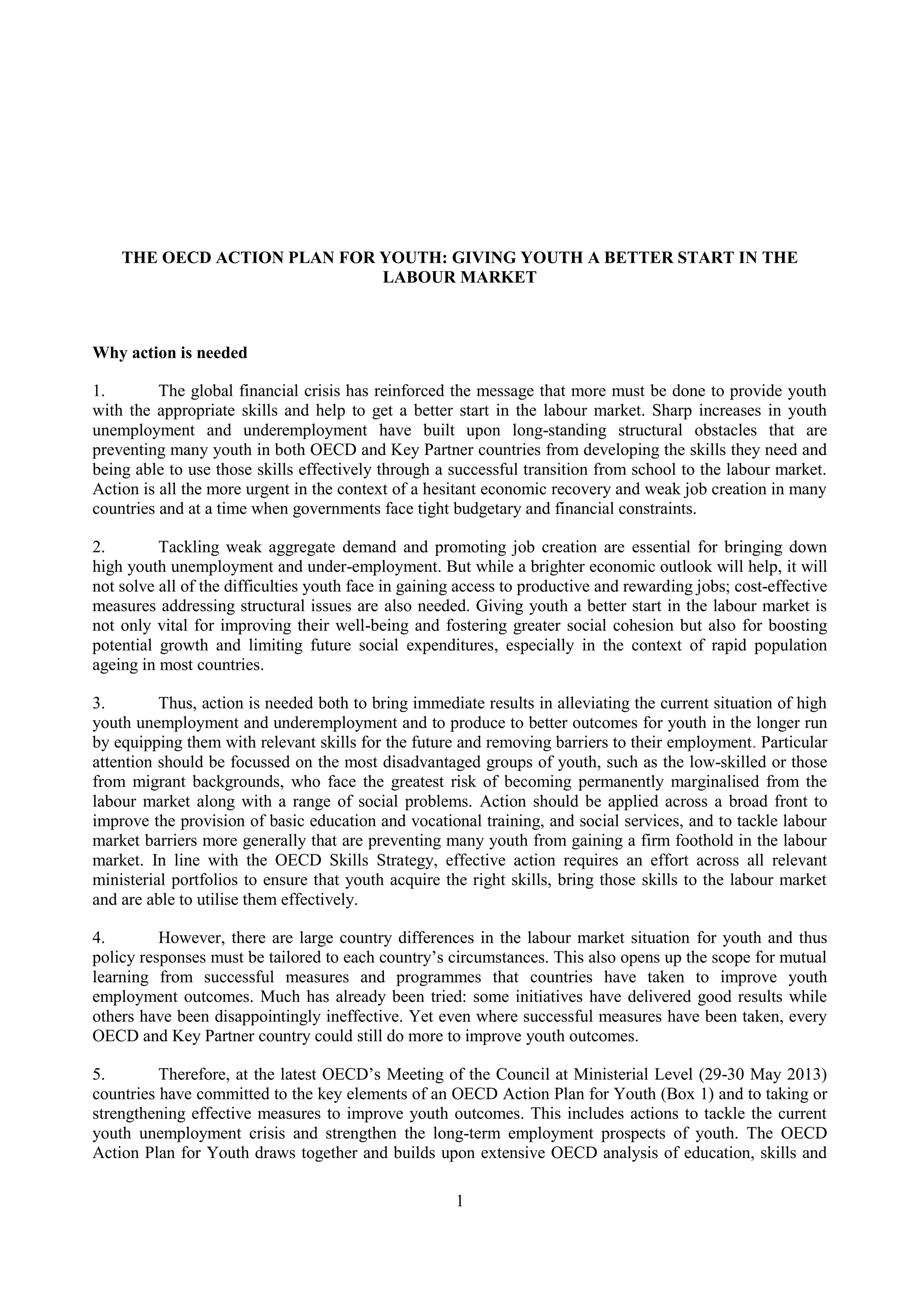 Action Plan-Youth | PDF