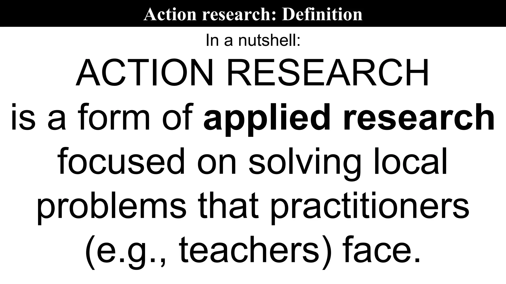 Brief explanation of action-research file | PPT