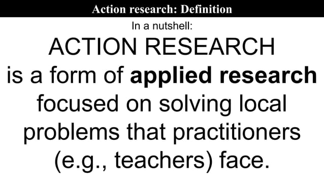 Brief explanation of action-research file | PPT