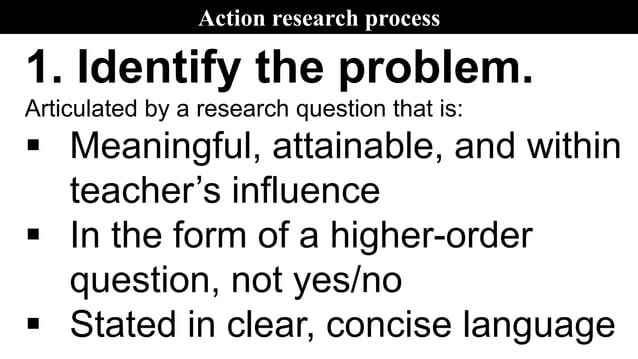 Brief explanation of action-research file | PPT