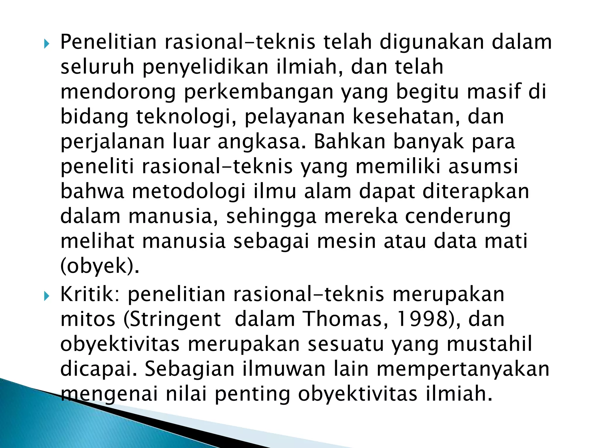 RISET AKSI: SEJARAH, PERKEMBANGAN, DAN POSISINYA DALAM PARADIGMA PENELITIAN | PPTX