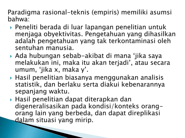RISET AKSI: SEJARAH, PERKEMBANGAN, DAN POSISINYA DALAM PARADIGMA PENELITIAN | PPTX