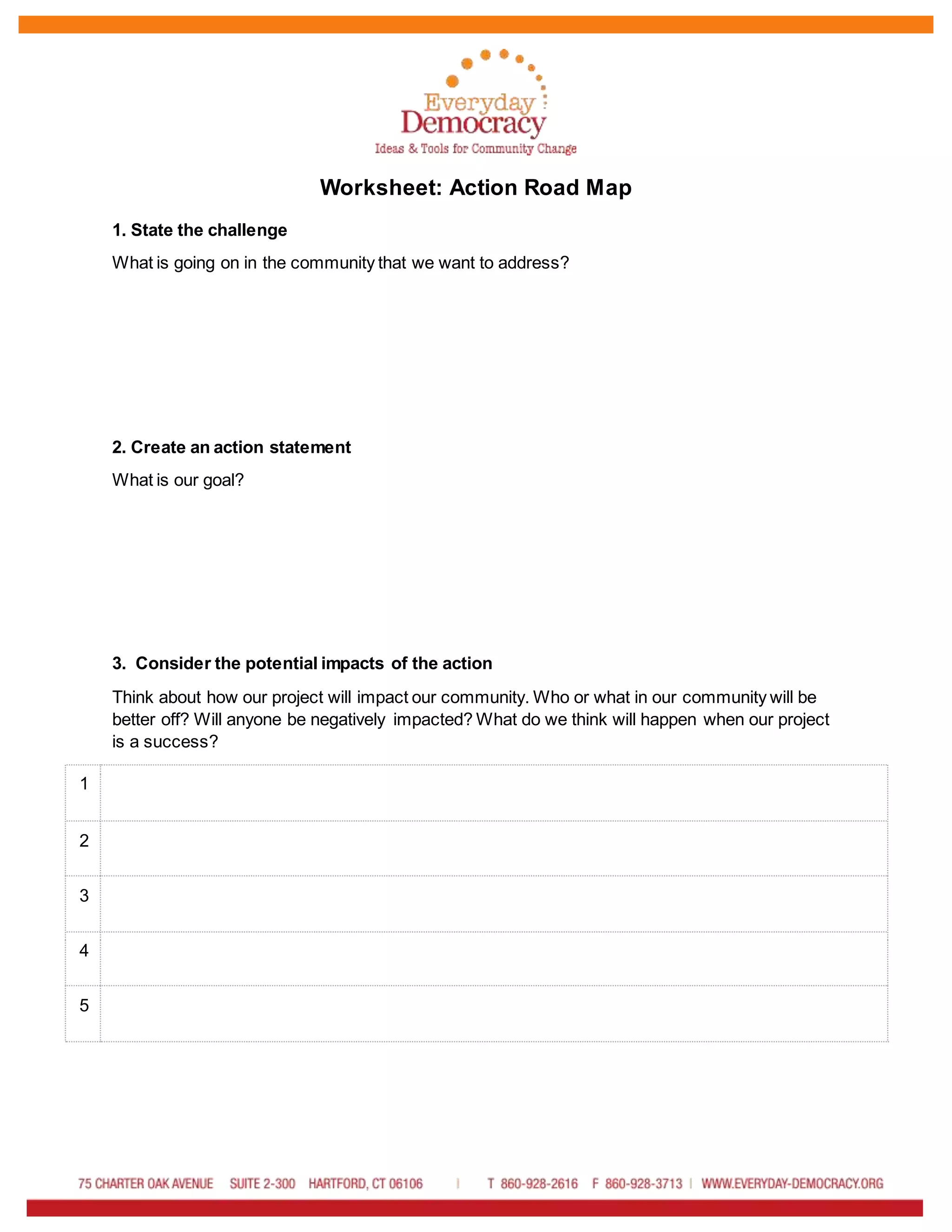 Action Road Map Planning Tool | PDF
