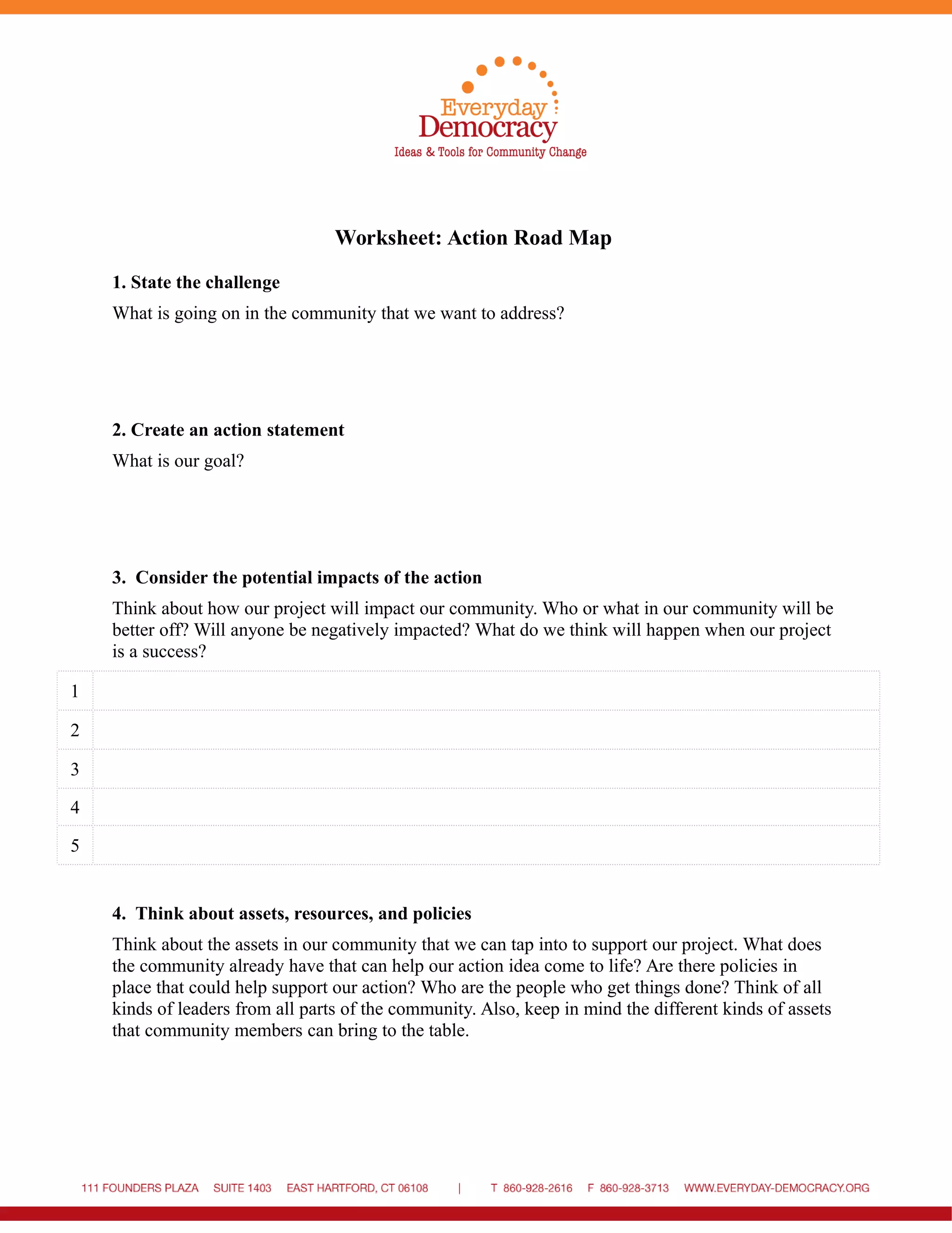 Action Road Map Planning Tool | PDF