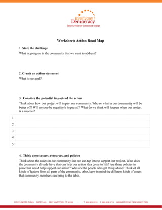 Community Map Worksheet
