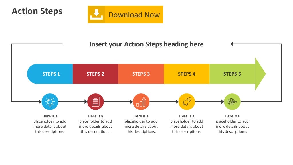 Action Steps Editable PowerPoint Template