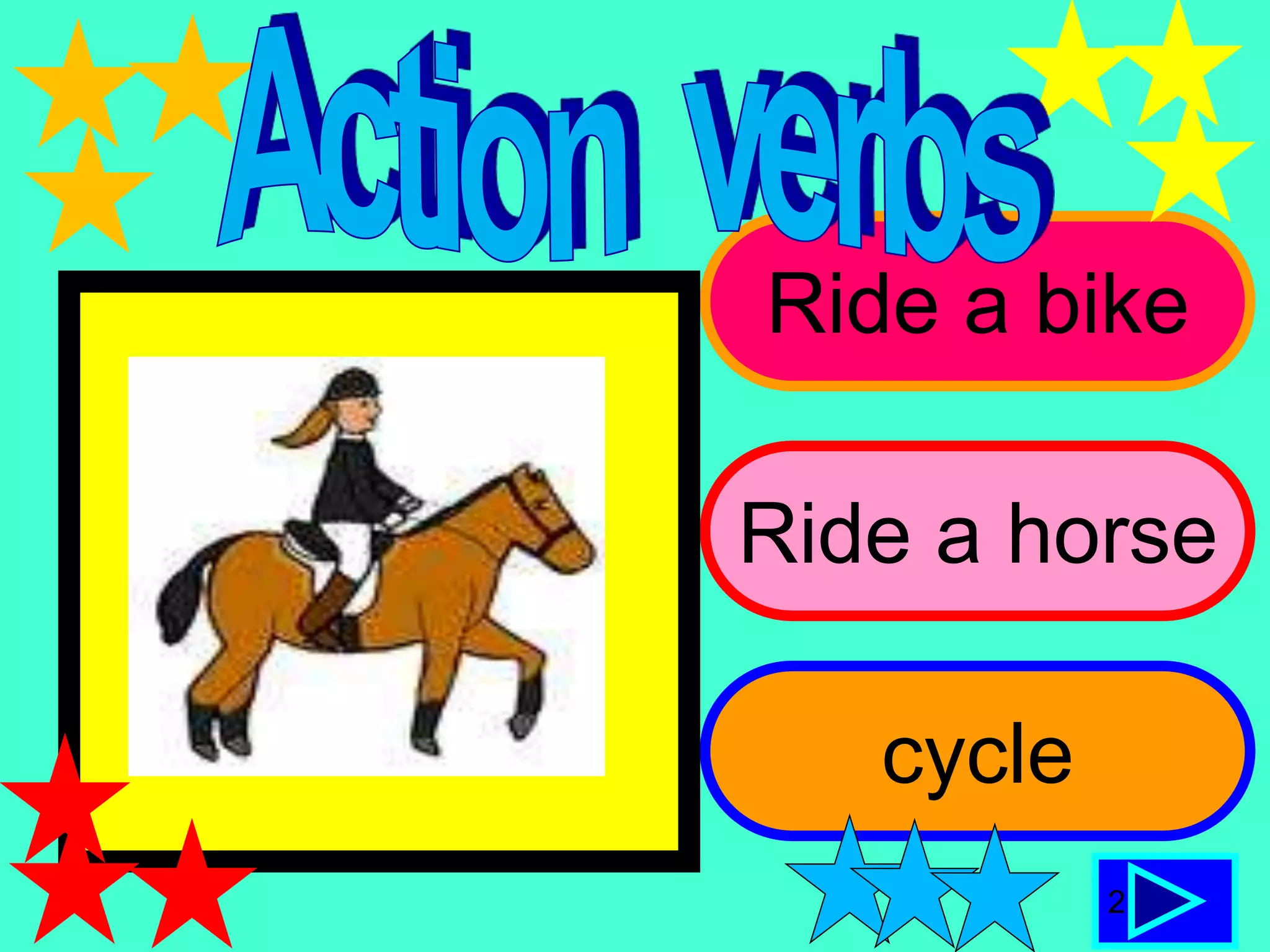 Action verbs-55-slide-quiz-picture-dictionaries 78987 | PPT