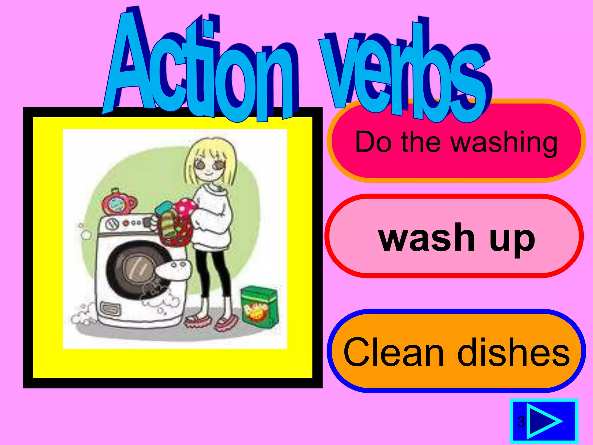 Action verbs-55-slide-quiz-picture-dictionaries 78987 | PPT