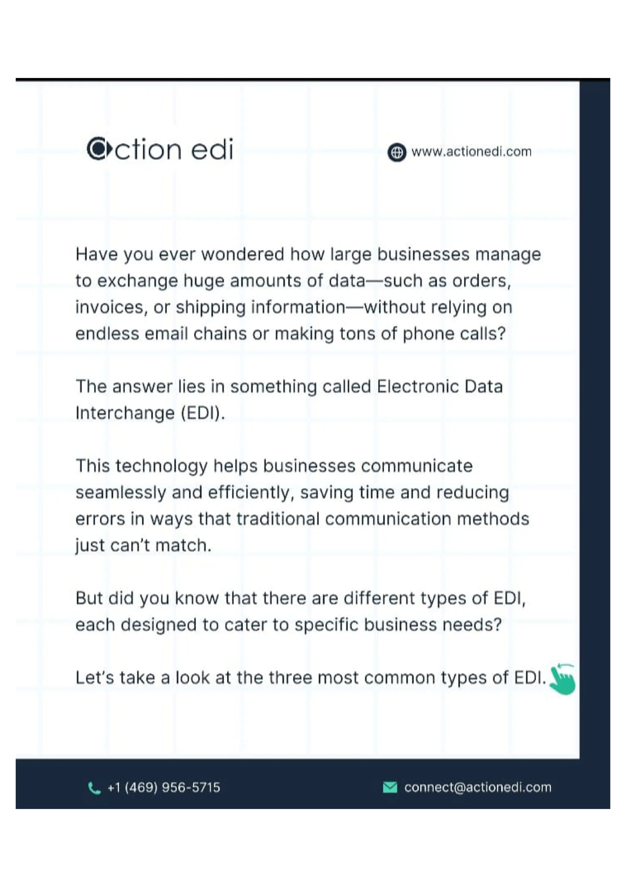 What are the three types of EDI? Action1 | PDF