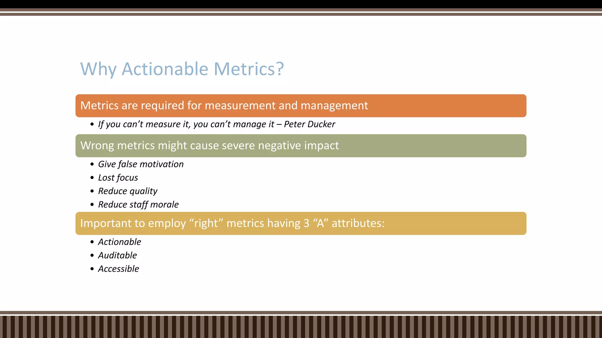 Actionable metrics in lean product development | PPT