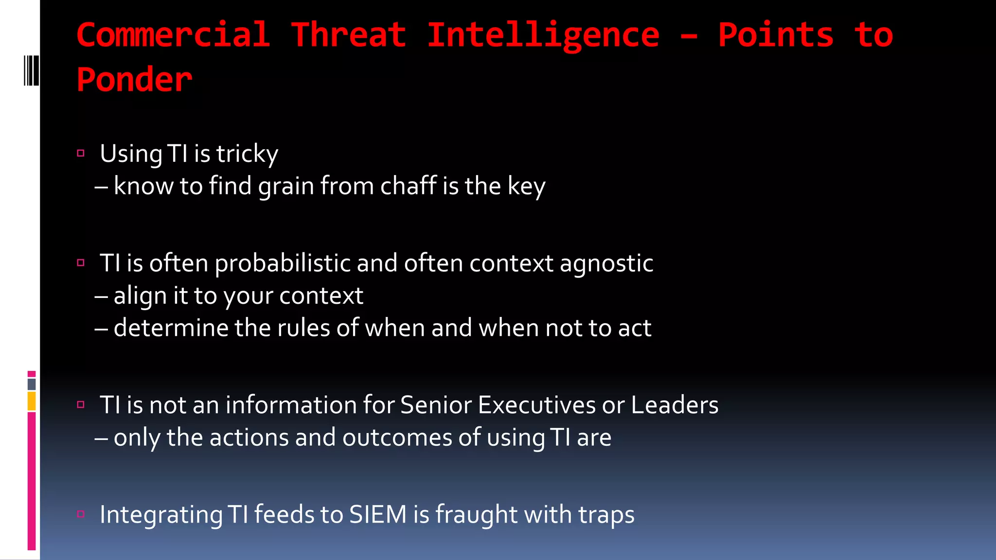 Actionable Threat Intelligence | PPT