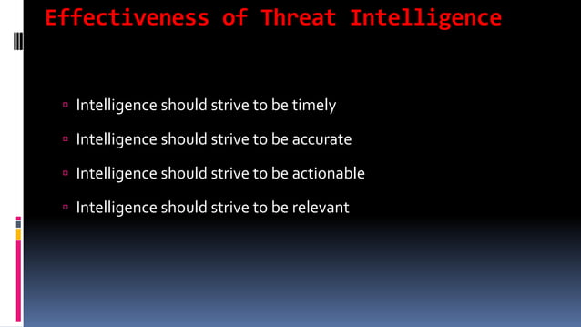 Actionable Threat Intelligence | PPT