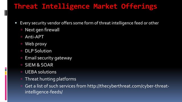 Actionable Threat Intelligence | PPT