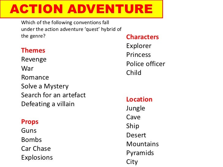Action adventure 1 2 3