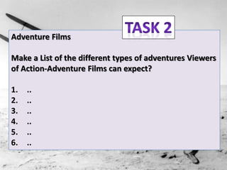 Action adventure films | PPT