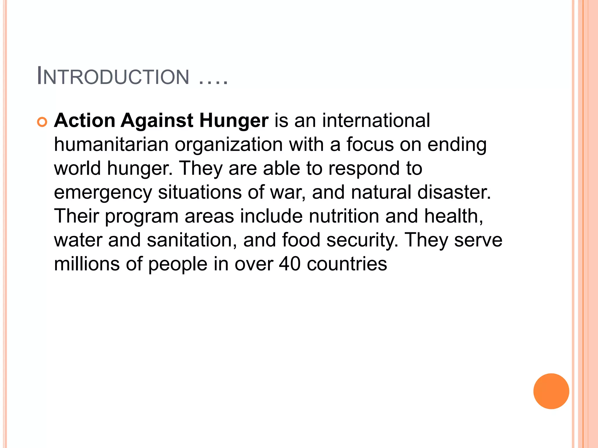 Action against hunger | PPT