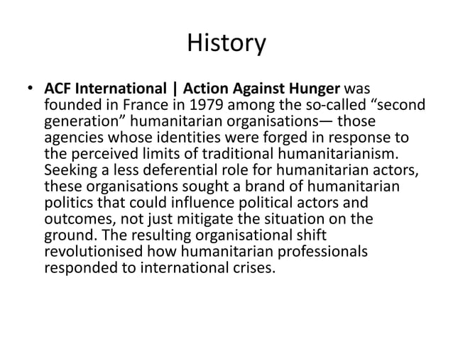 Action against hunger | PPT