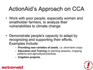 Action aid and climate change regional workshop | PDF