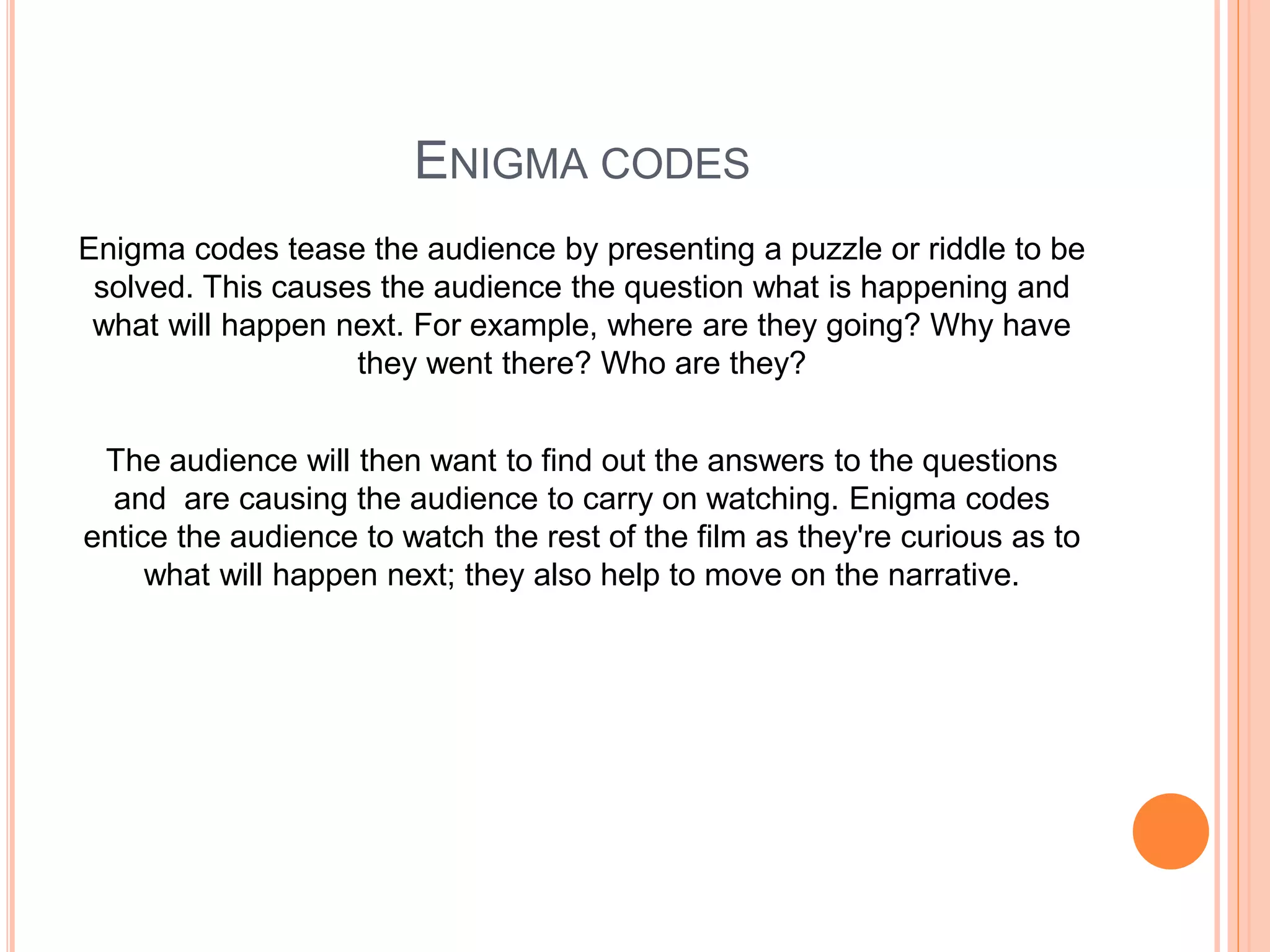Action and Enigma codes | PPT