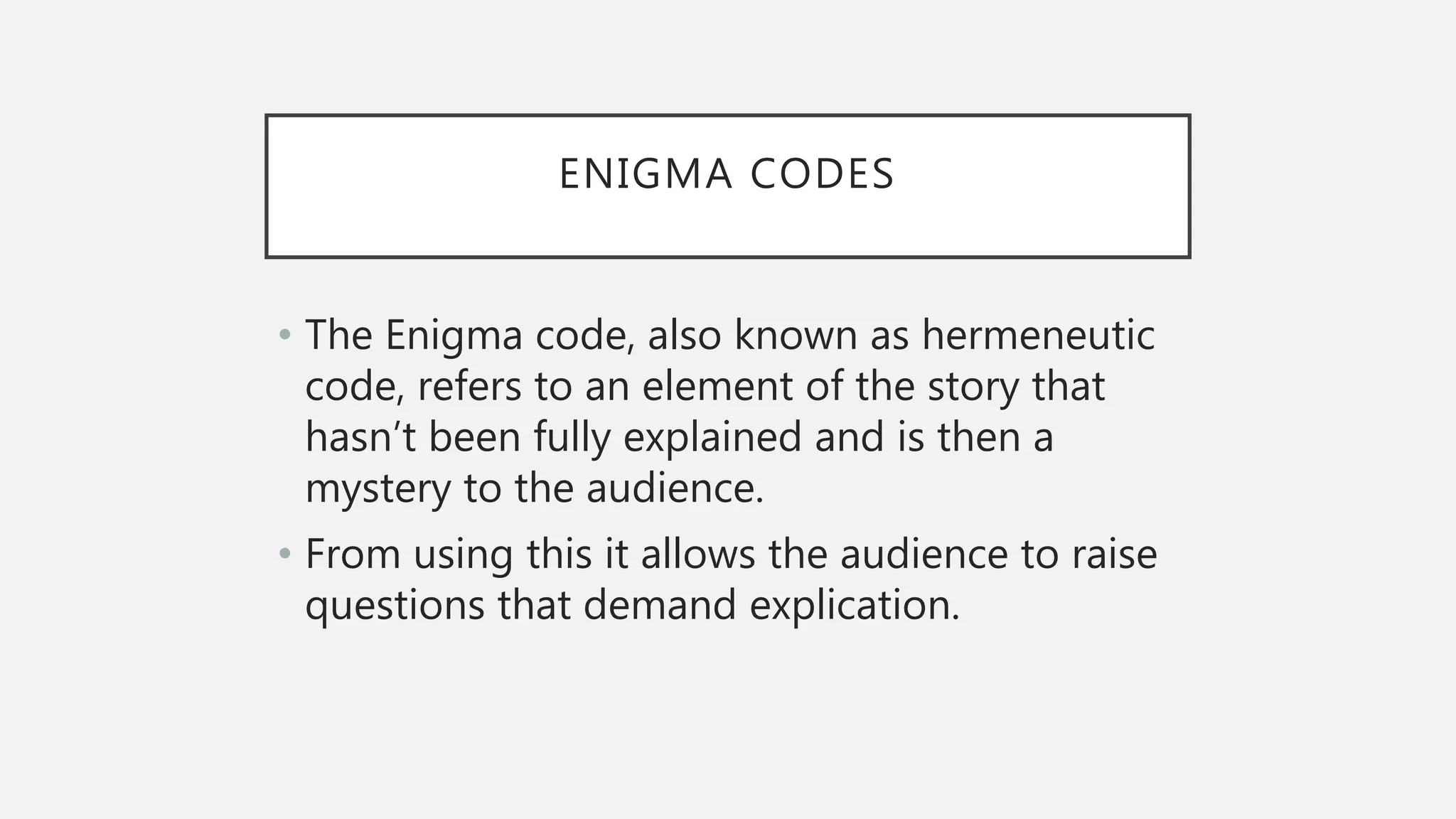 Action and enigma codes | PPT