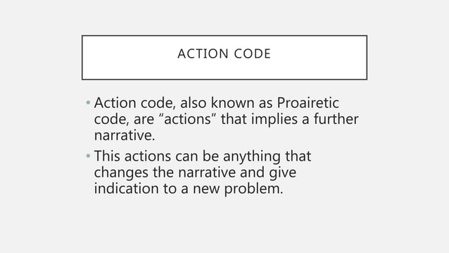 Action and enigma codes | PPT