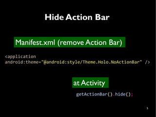 Action bar | PDF