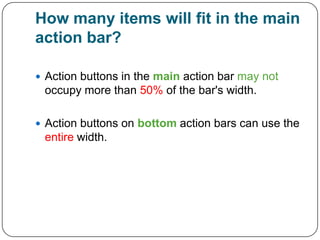 Action bar & ActionBarSherlock | PPTX