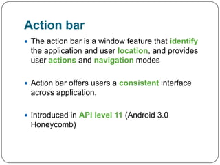 Action bar & ActionBarSherlock | PPTX