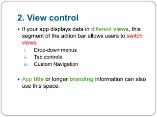 Action bar & ActionBarSherlock | PPTX