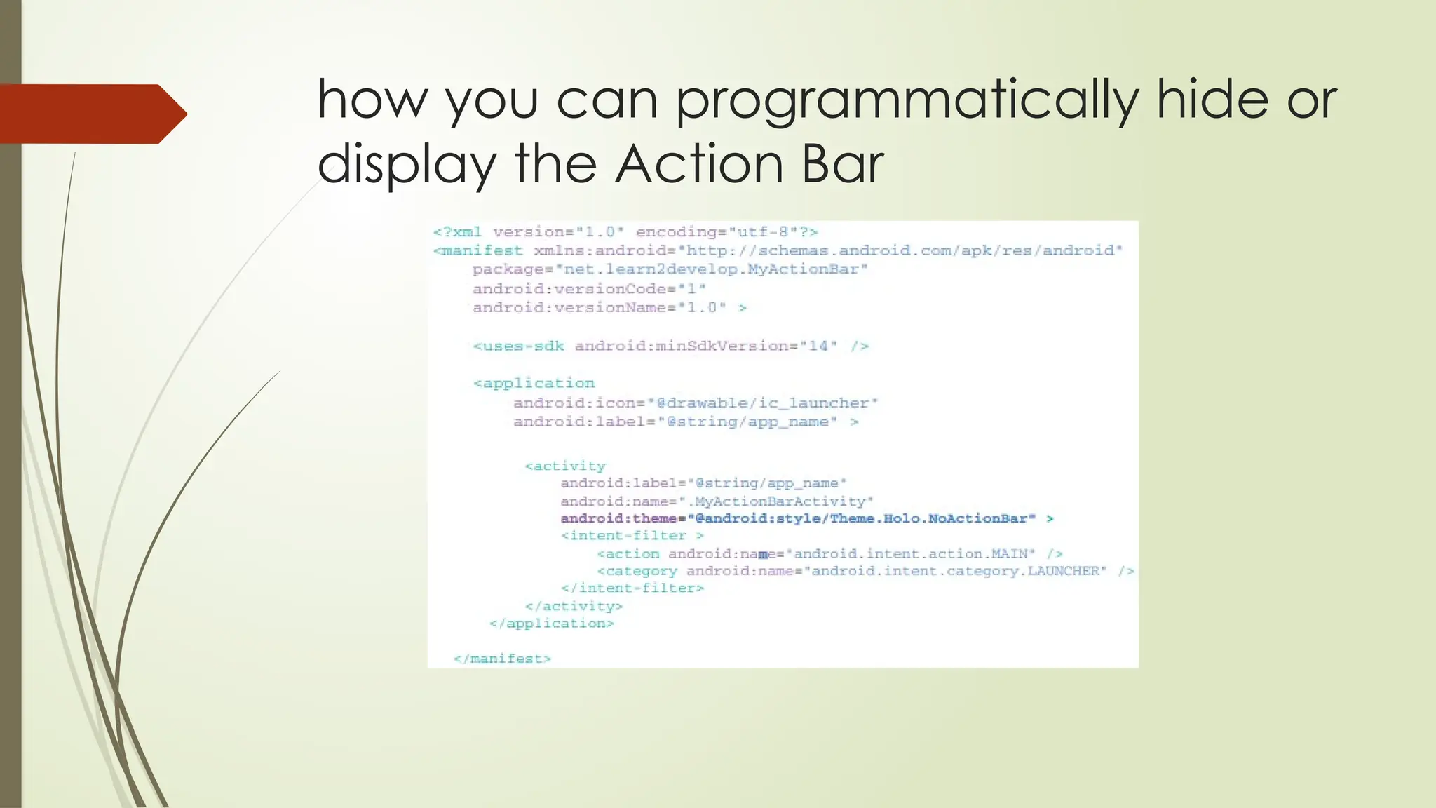 actionbar in android development course.pptx