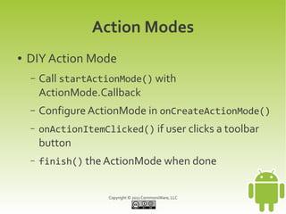 The Action Bar: Front to Back | PDF