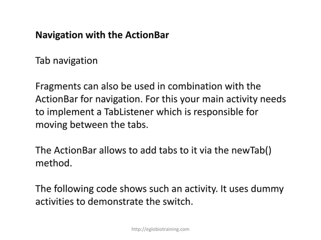 Action Bar in Android | PDF | Operating Systems | Computer Software and ...