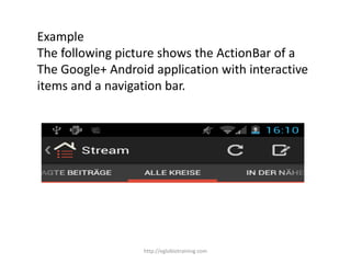 Action Bar in Android | PPT