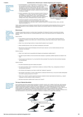 Ethical issues in genetic engineering and transgenics | PDF