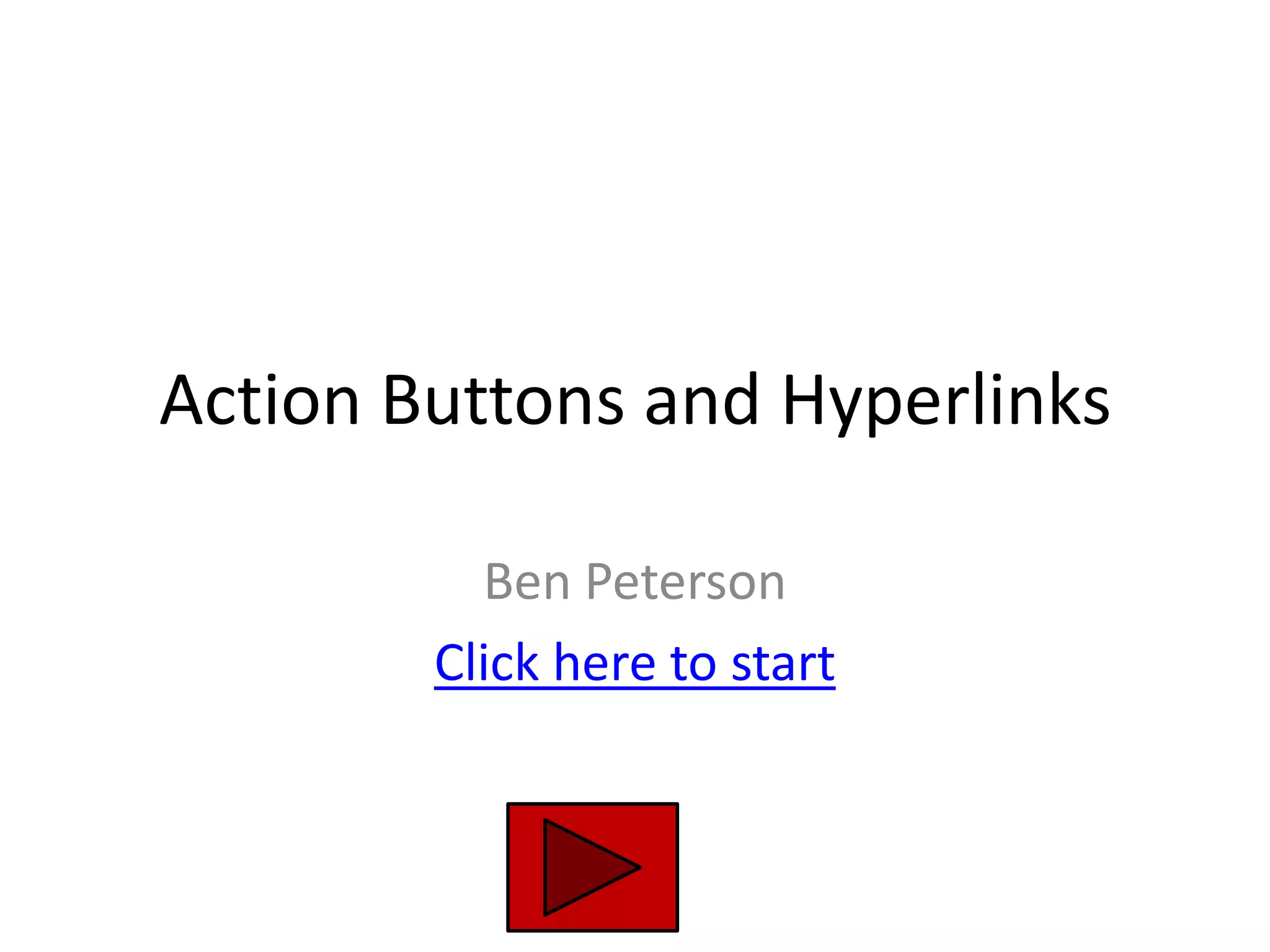 Action buttons and hyperlinks | PPTX