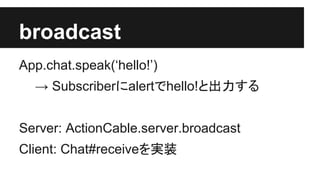 ActionCableを触ってみた | PPT