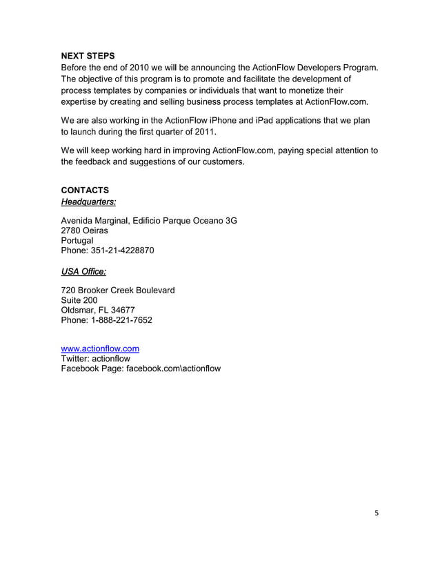 ActionFlow Corporate Backgrounder | PDF